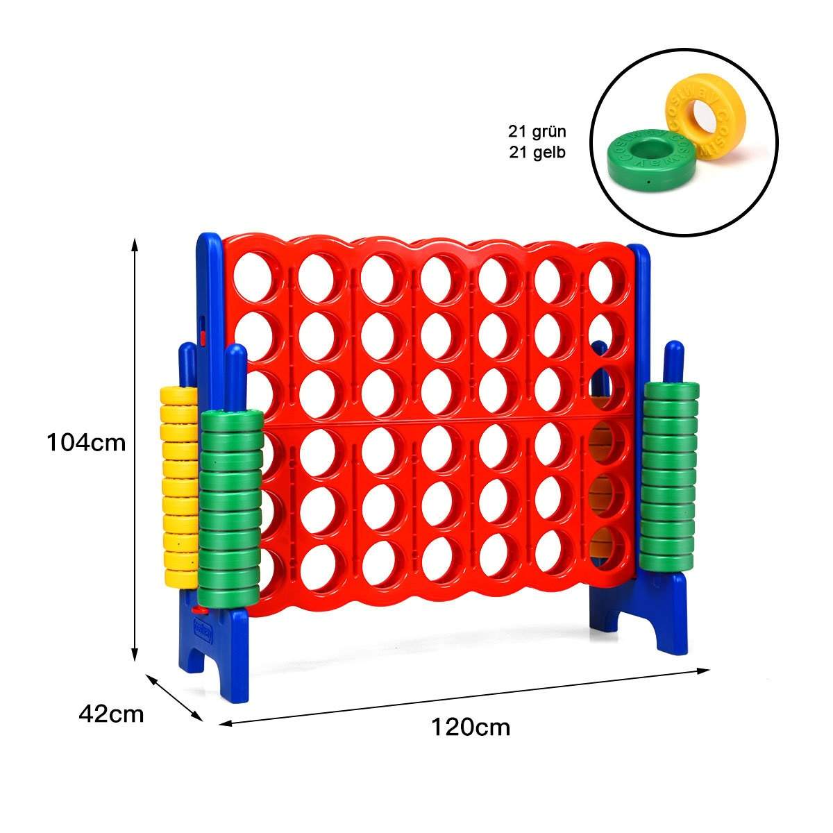 Connect Four Game 4 Wins Board Sets fyra i rad-spel med 42 jumboringar