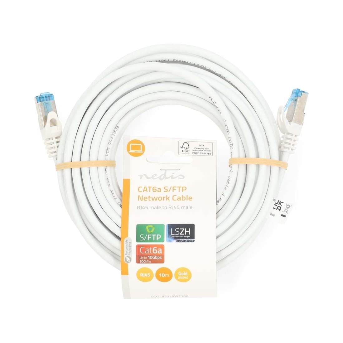 CAT6a verkkokaapeli | S/FTP | RJ45 uros | RJ45 uros | 10.0 m | Snagless ...
