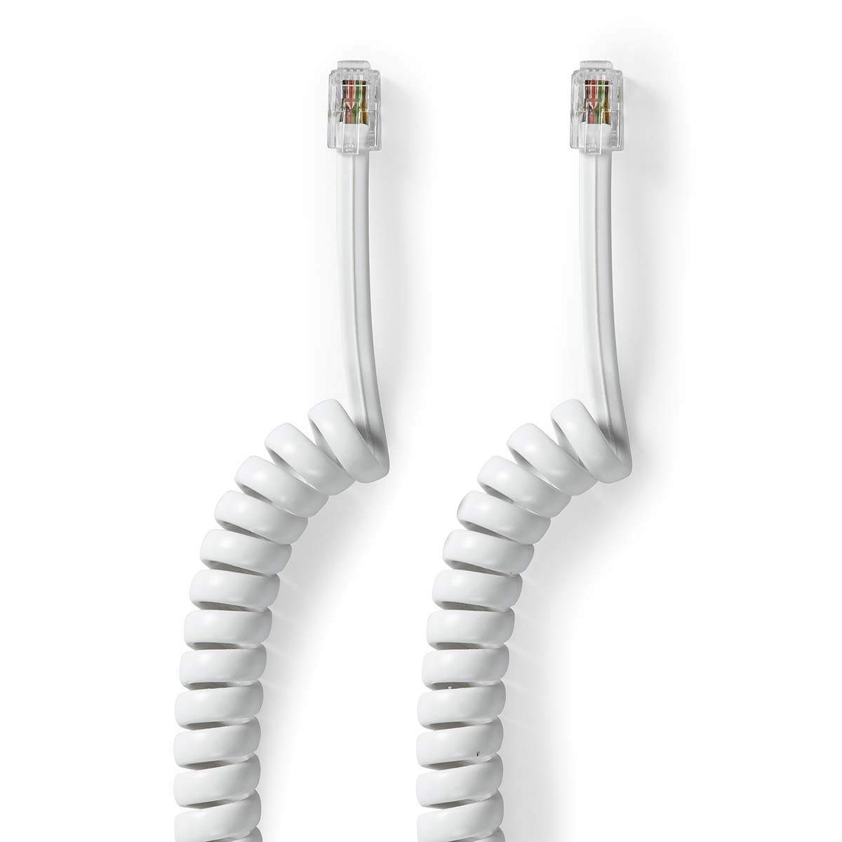 Telecom cable | RJ10 Male | RJ10 Male | 2.00 m | Cable design: Coiled ...