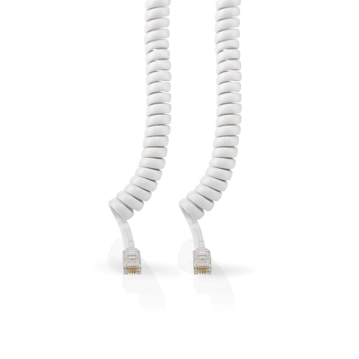 Telecom cable | RJ10 Male | RJ10 Male | 2.00 m | Cable design: Coiled ...