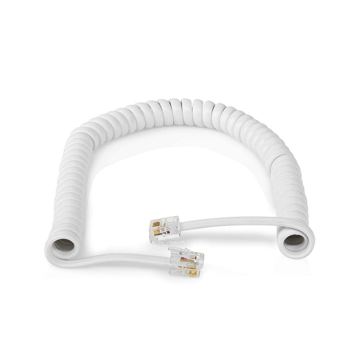 Telecom cable | RJ10 Male | RJ10 Male | 2.00 m | Cable design: Coiled ...