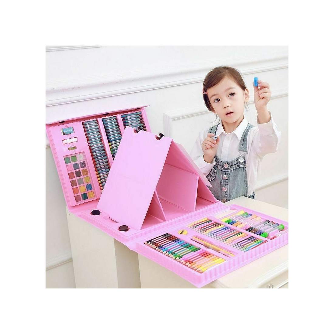 Art Box for kids, 176 pieces - Pink