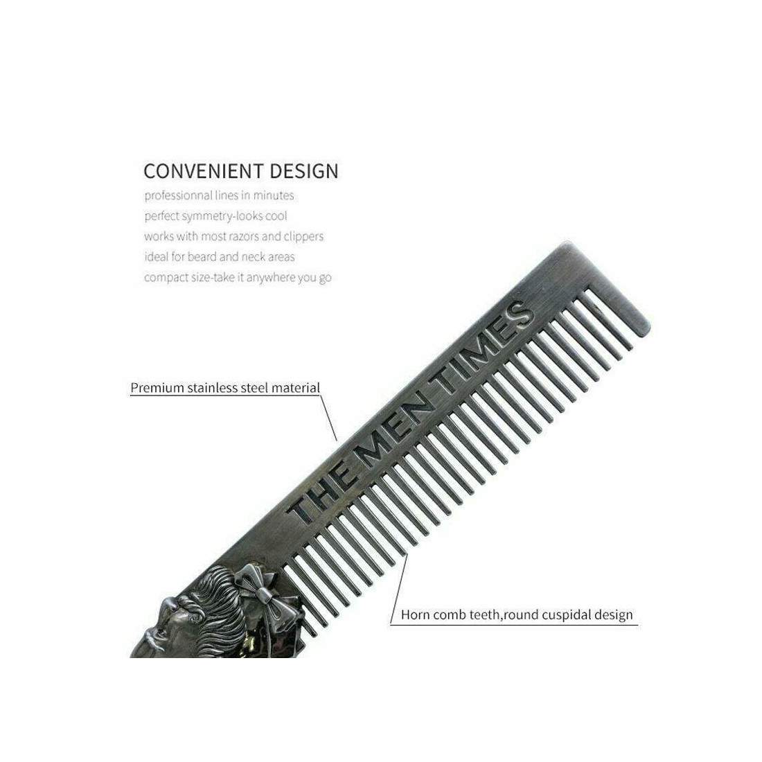 Beard Comb in Stainless Steel | eStore