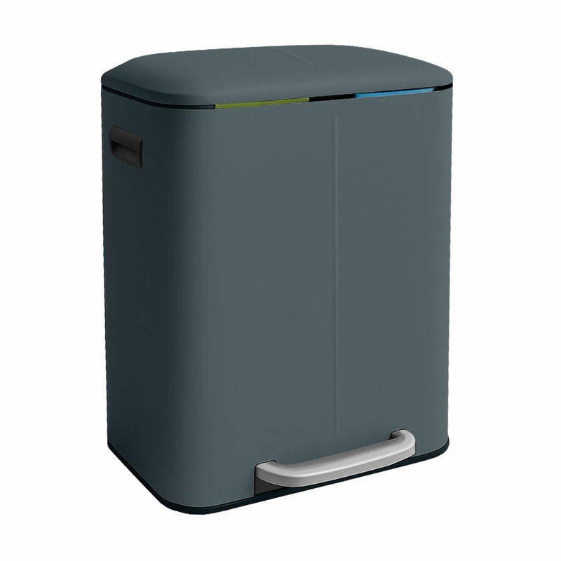 2-Compartment Kitchen Waste Bin – Soft-Close, Pedal-Operated