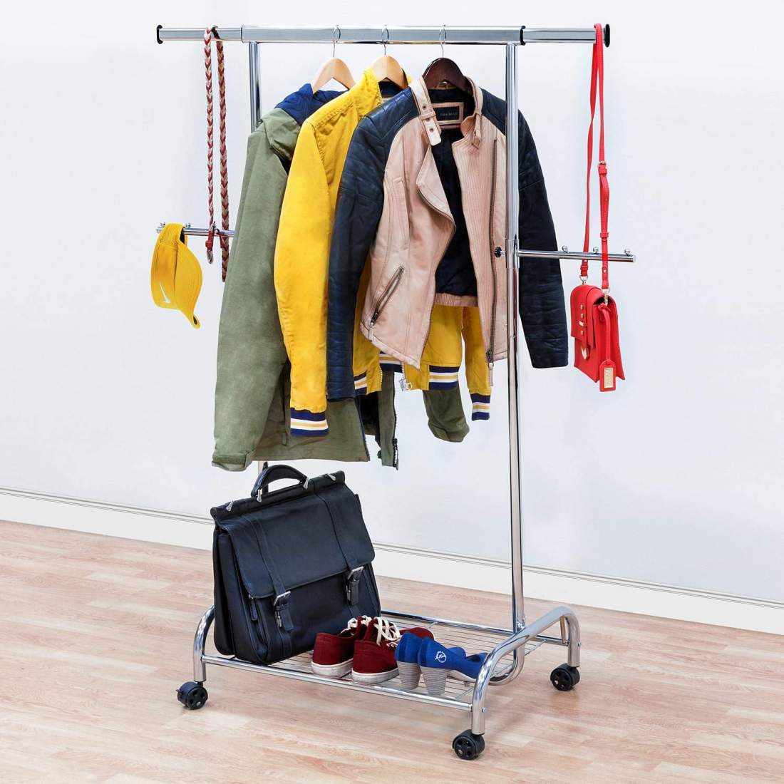 Tatkraft, Bull - Robust Clothes rail with Wheels