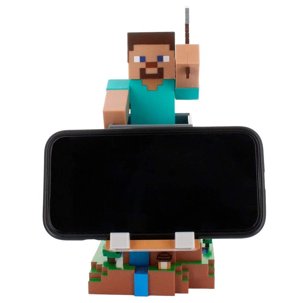 Minecraft Steve Clamping Bracket Cable Guy, 20cm Height