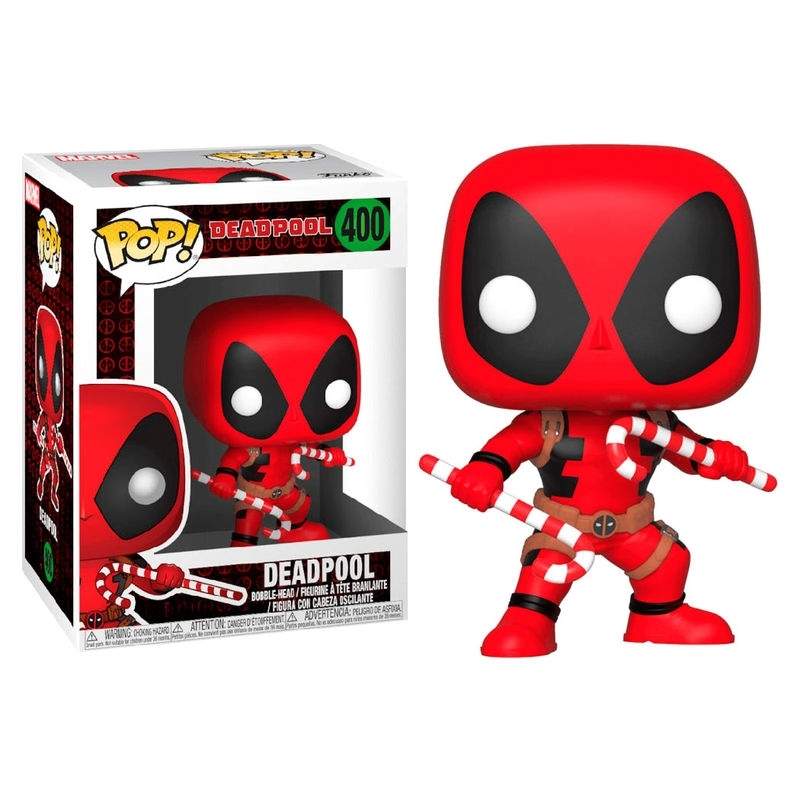 Deadpool Holiday Figure with Candy Canes, Marvel Collectible
