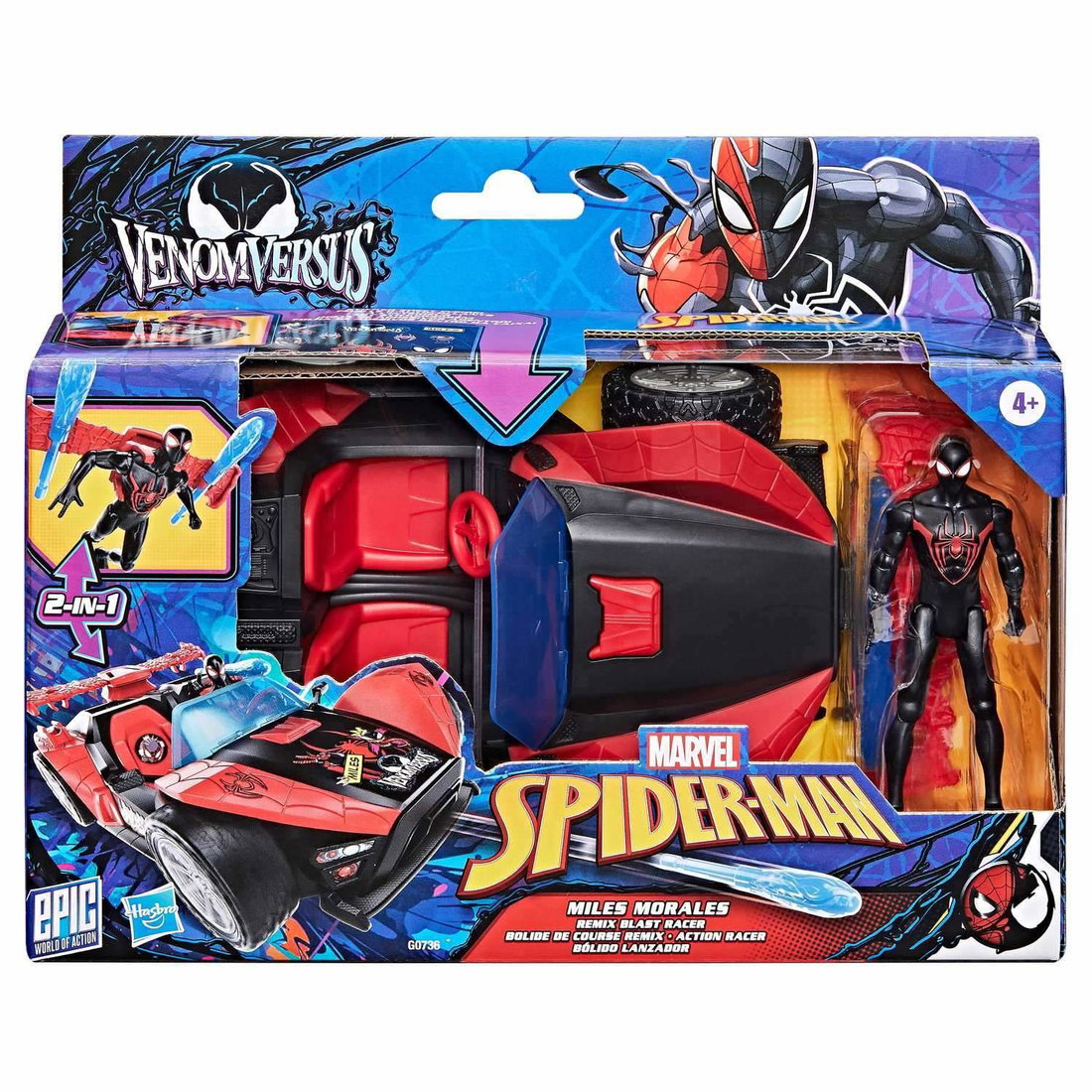 Spider-Man Playset with Miles Morales Figure, 10 cm Size