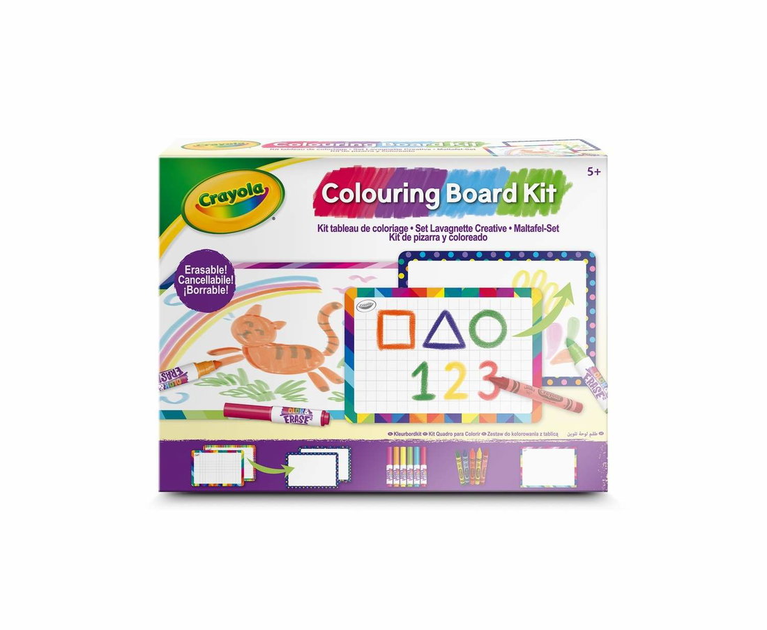 Colouring Board Kit for Kids, Includes Markers and Paper