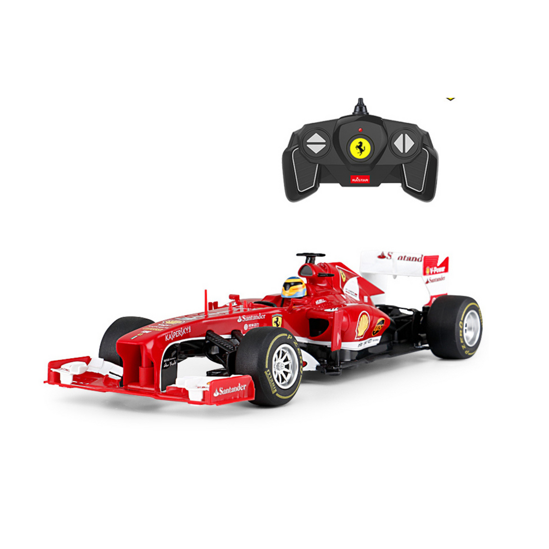 RC Ferrari F1 bil, skala 1:18, röd