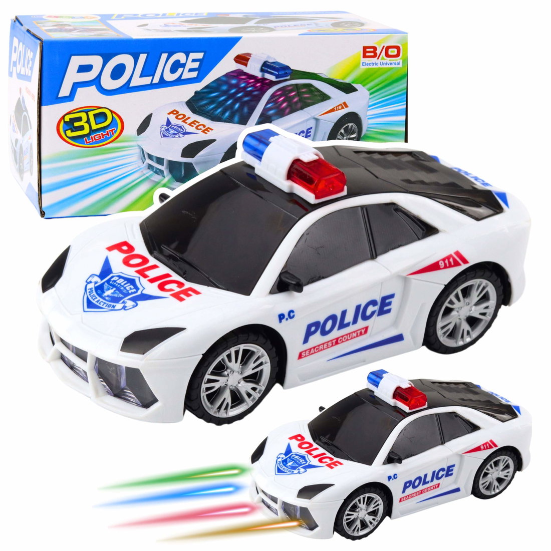 Interactive Police Car Toy with Lights and Sounds