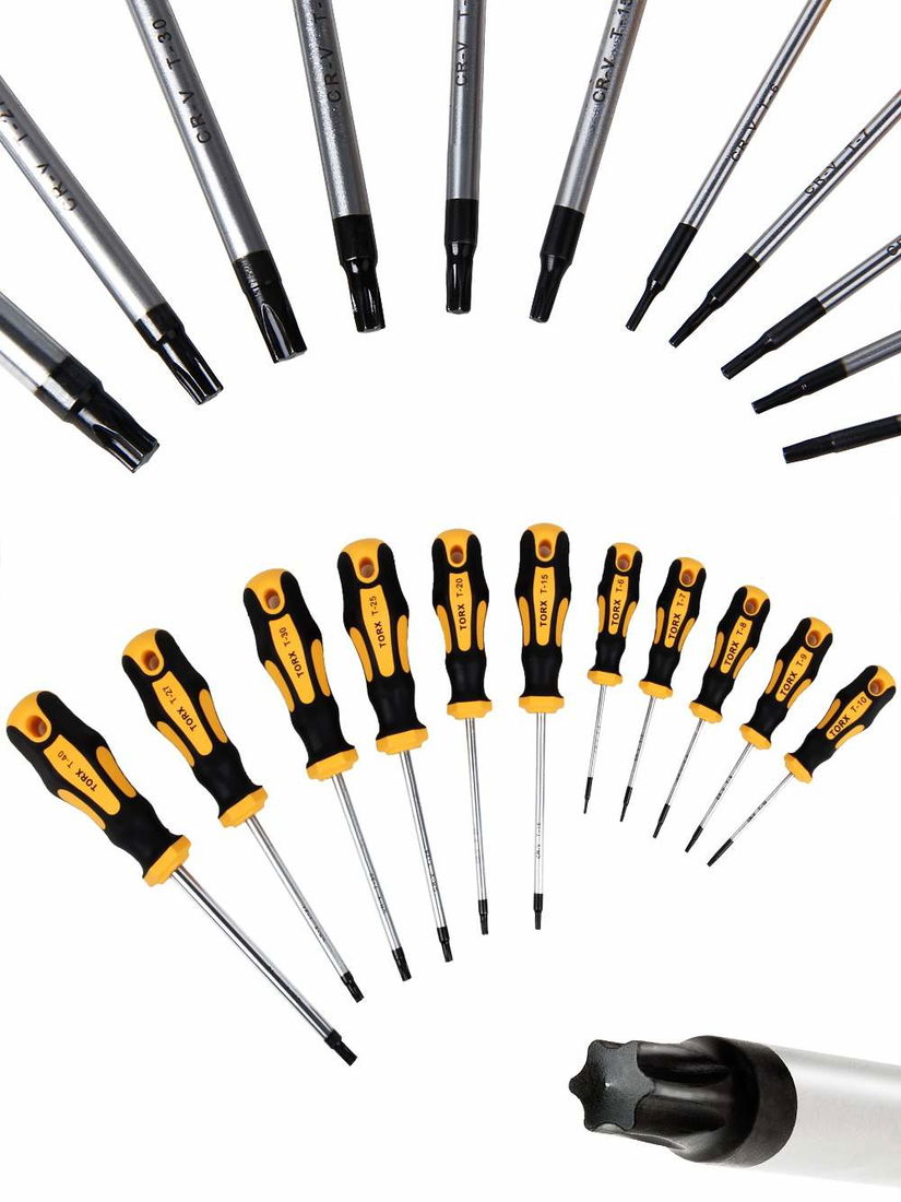 Torx Screwdriver Set, 11 Pcs, Chrome Vanadium, Magnetic