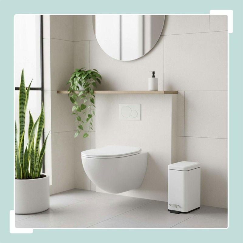 Bathroom Bin 5L – Soft Close, Hands-Free, Matte Finish