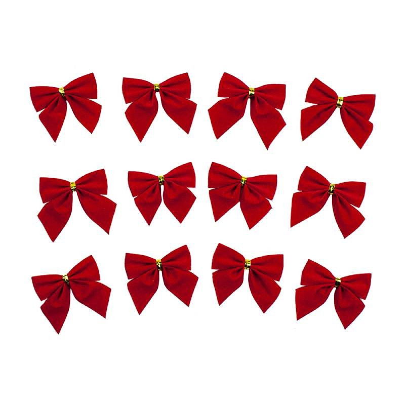 12x Bows for Christmas - Red