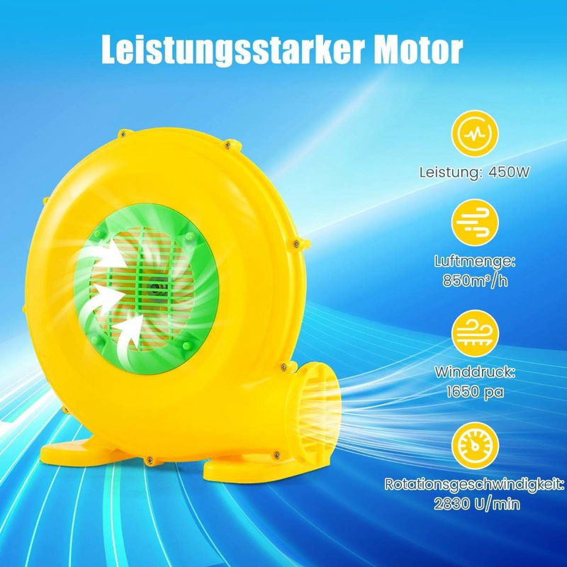 450W Bounce House Blower – High Airflow & Durable Design