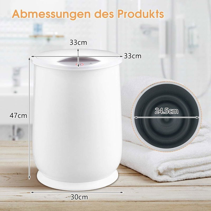 21L Towel Warmer Bucket – Adjustable Timer, Stainless Steel