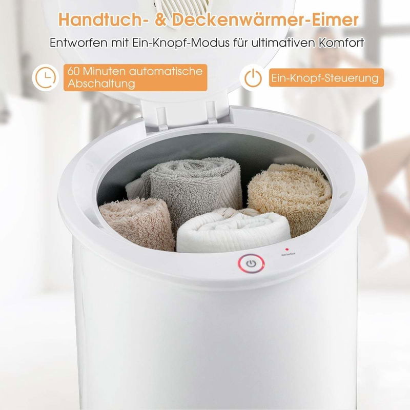 21L Towel Warmer Bucket – Adjustable Timer, Stainless Steel