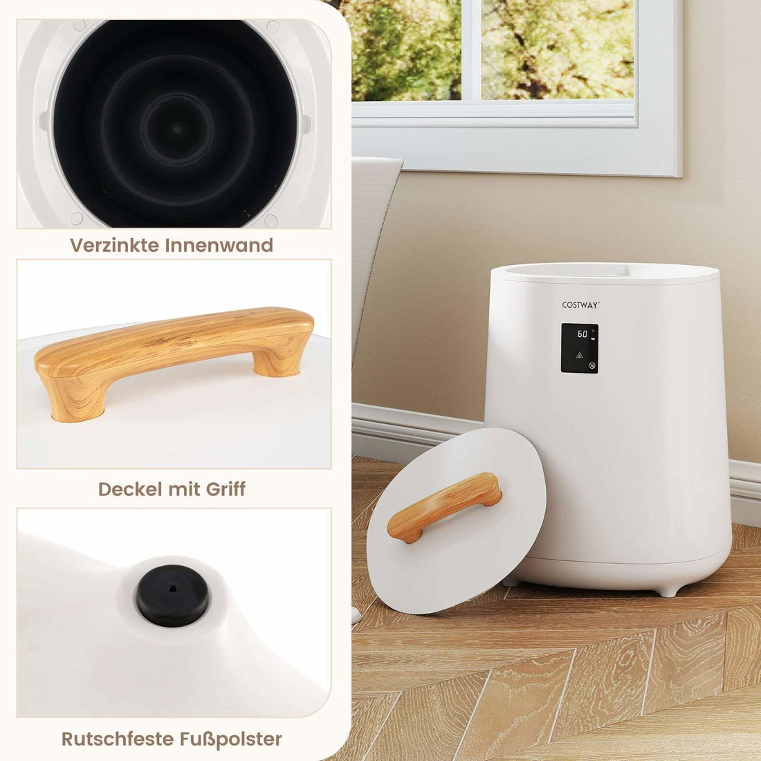 Pyyhekuivain 18L LED-näytöllä ja automaattisella virrankatkaisulla