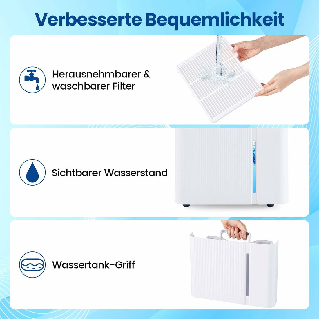 40L affugter – Stille, 3 tilstande, 24-timers timer