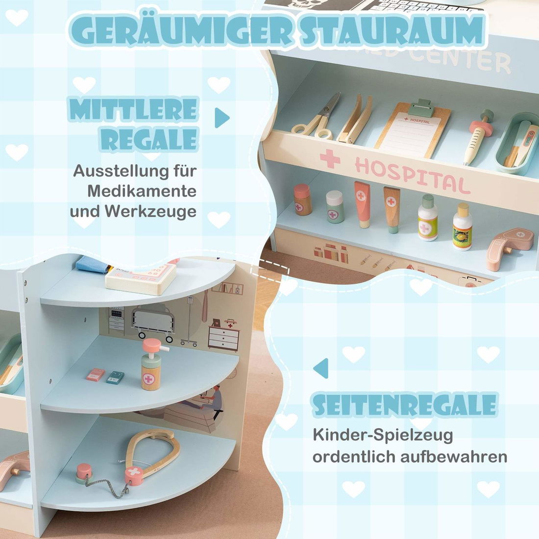 Børnelægelegsæt med øjenkort og CT-scanner