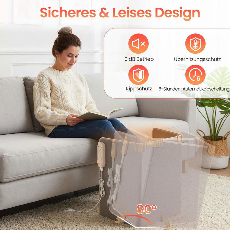 Electric Foot Warmer – 3 Heat Levels, Foldable, Safe