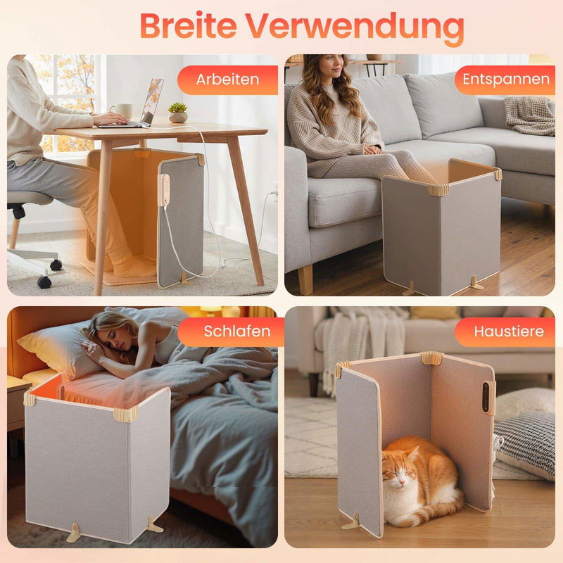 Electric Foot Warmer – 3 Heat Levels, Foldable, Safe