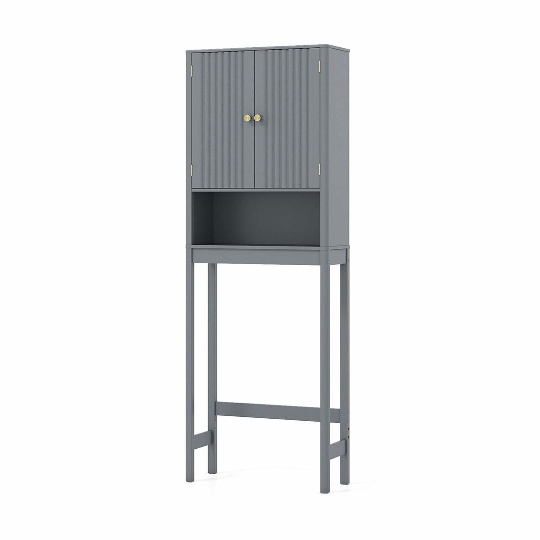 Toiletskab, justerbare hylder – grå