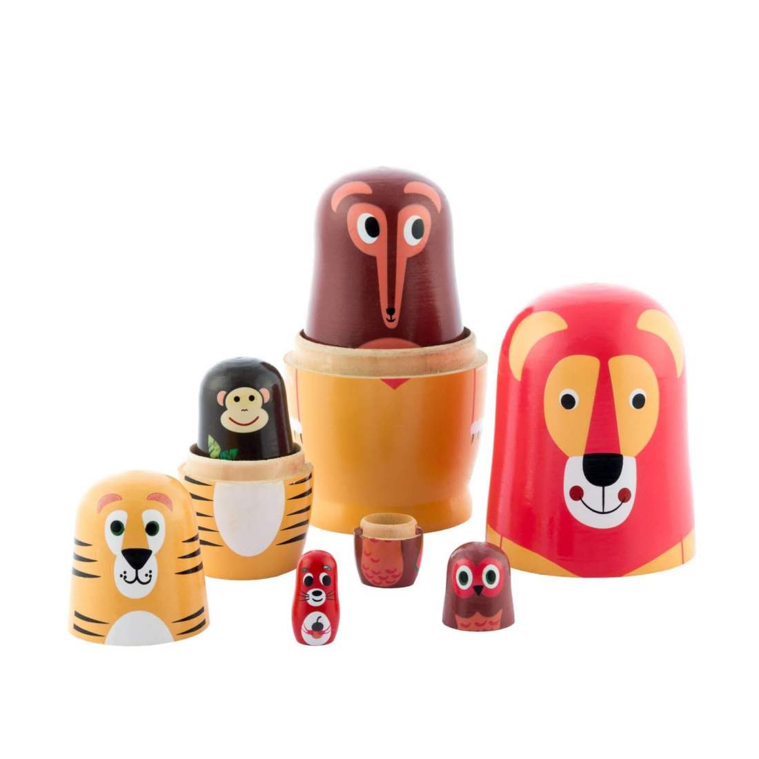 Wooden Matryoshka Animals
