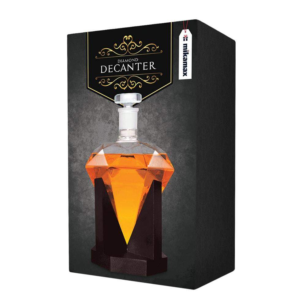 Diamond-shaped Decanter with Base in Red Oak