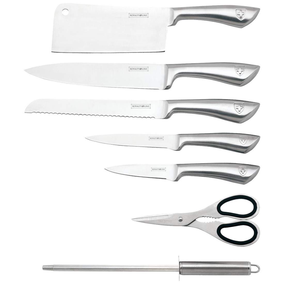 Knife Set with Rotating Rack - 7 Parts