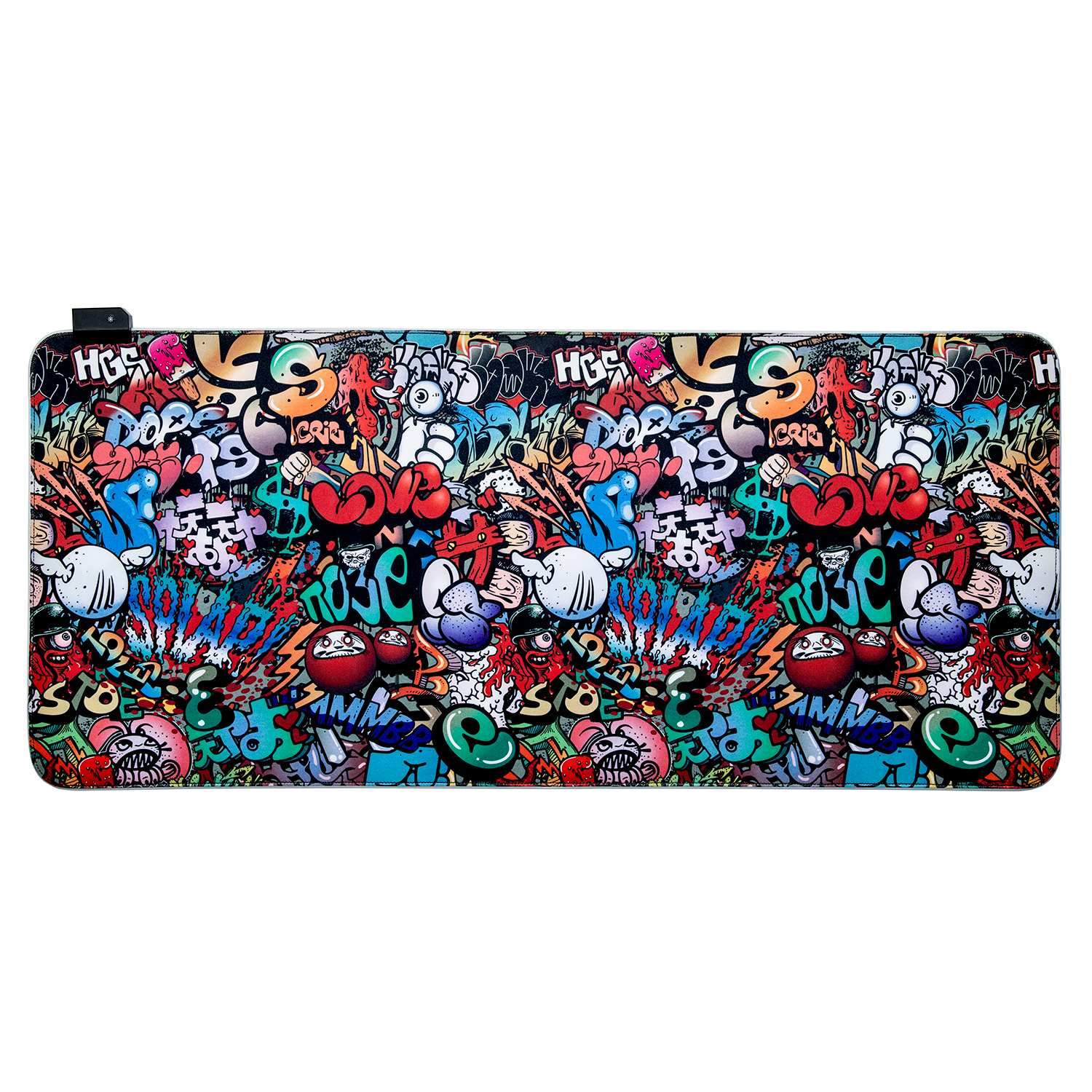 Mouse Pad with RGB Lighting - Graffiti