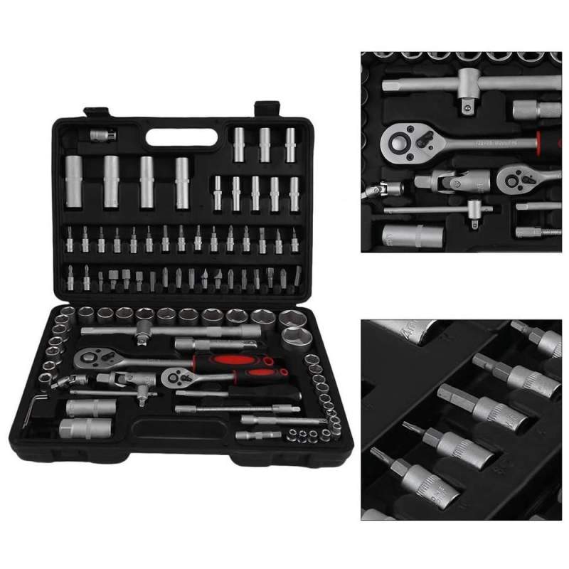 Socket Wrench Set with Storage Box - 94 Parts