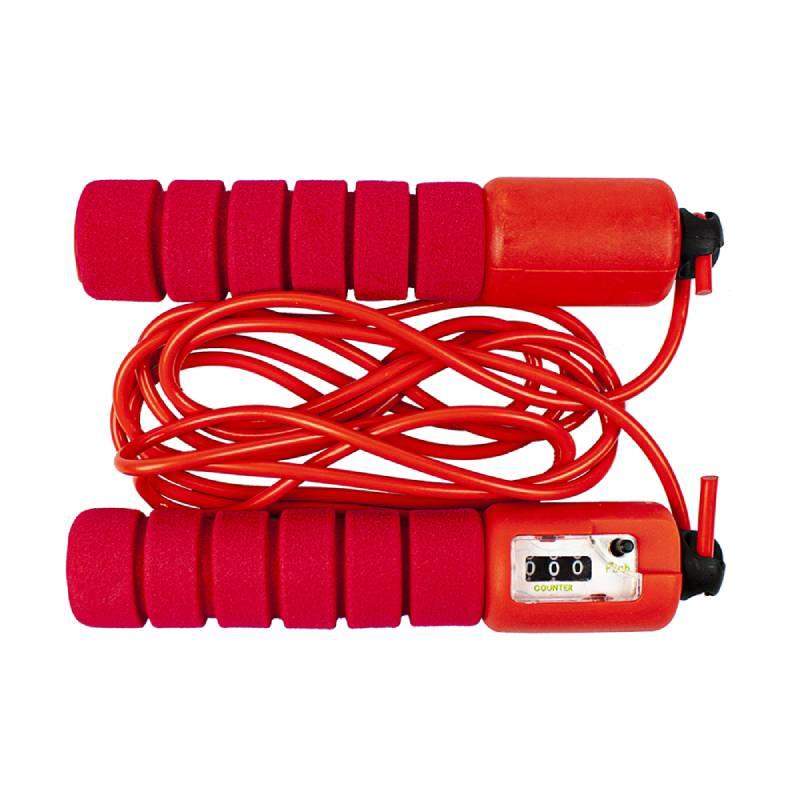 Jump rope with automatic counter, Red