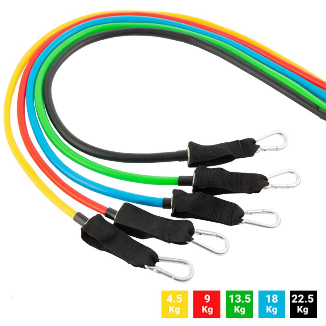 Sæt med 5x Modstandsbånd - Forskellige Modstande