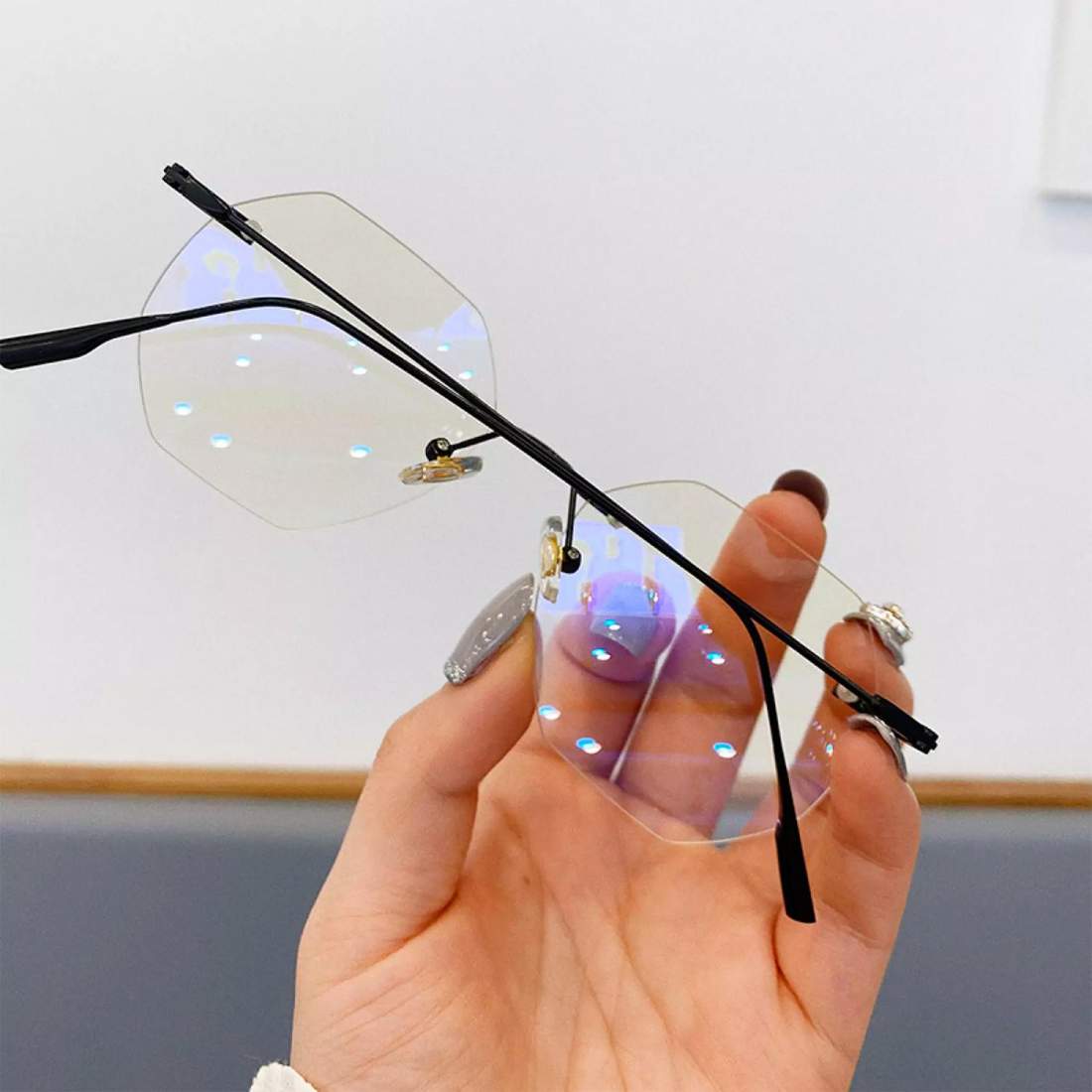 Anti Blue Light Glasses, Without Rim - Black | eStore