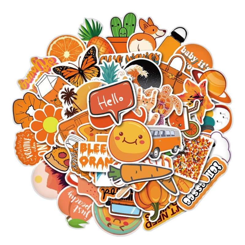 50x Stickers and Decals - VSCO Orange | eStore