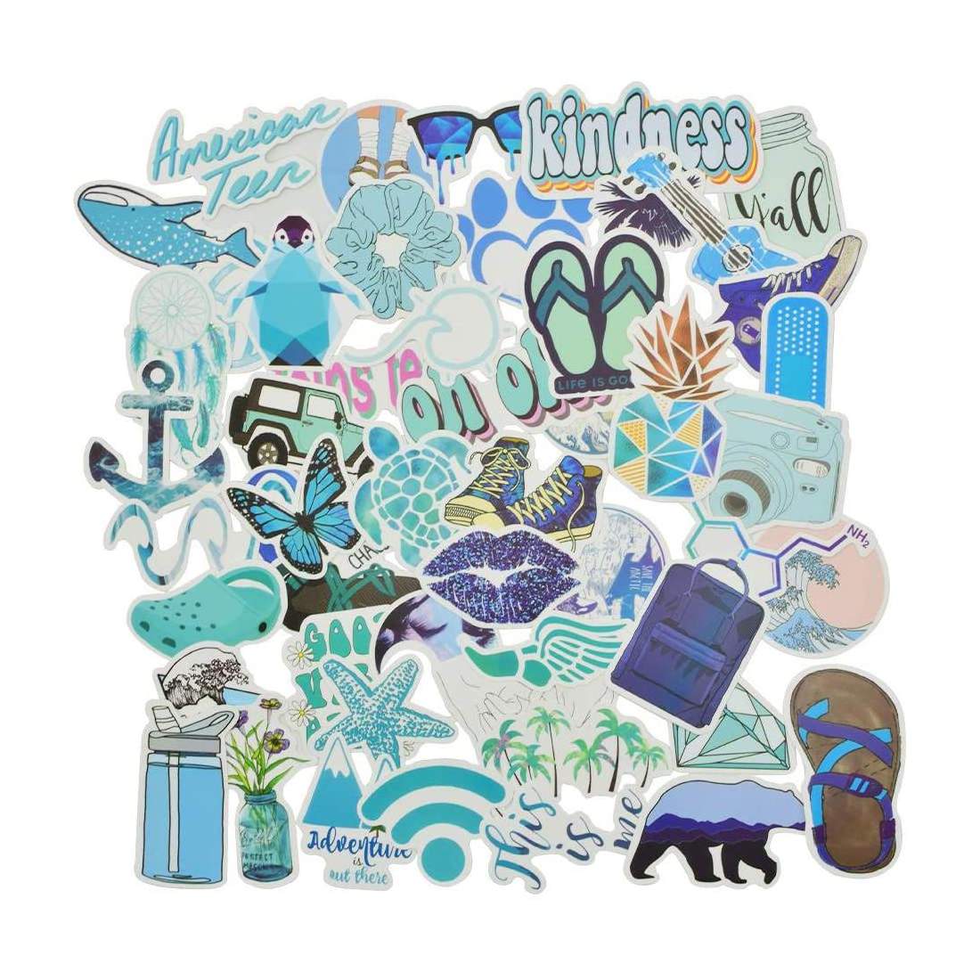 50x Stickers and Decals - VSCO Light Blue | eStore