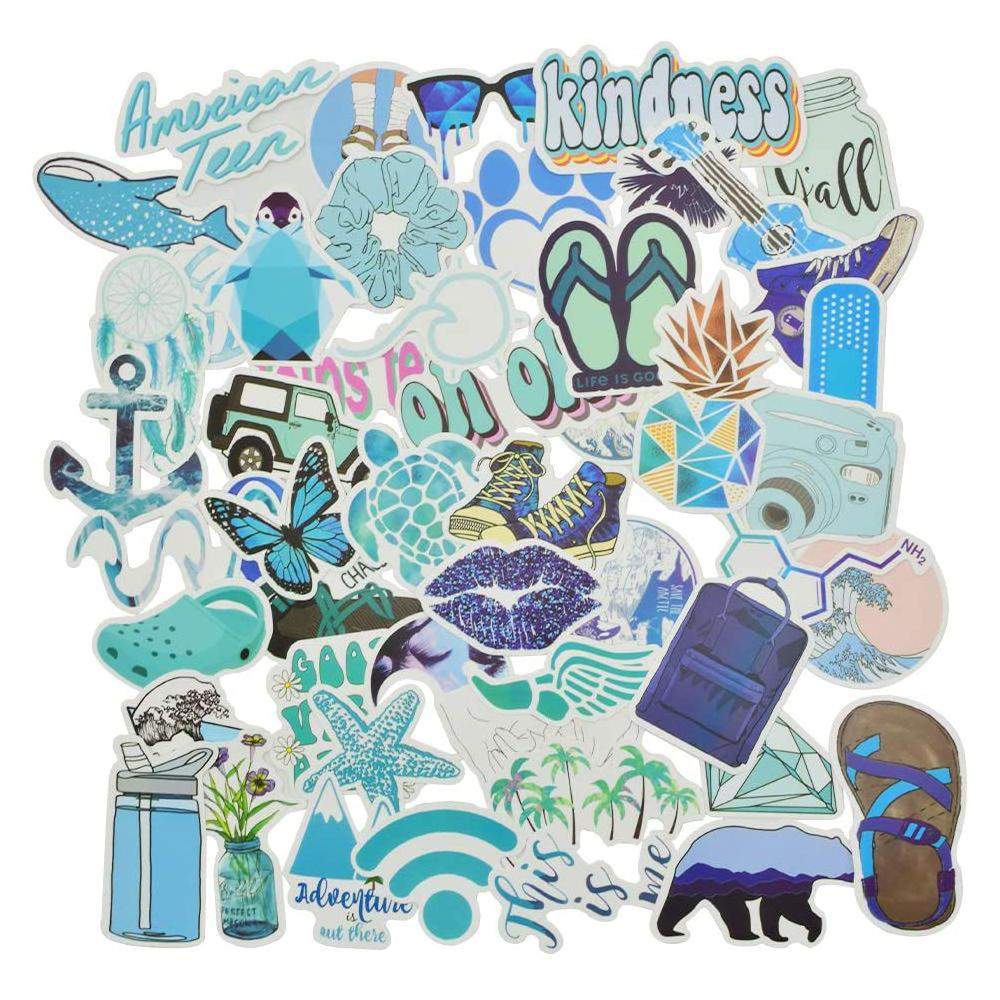 50x Tarrat ja Siirtokuvat - VSCO Light Blue