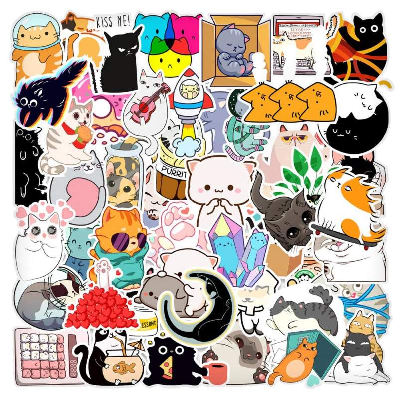 Pack of Stickers - Cartoon Cats | eStore