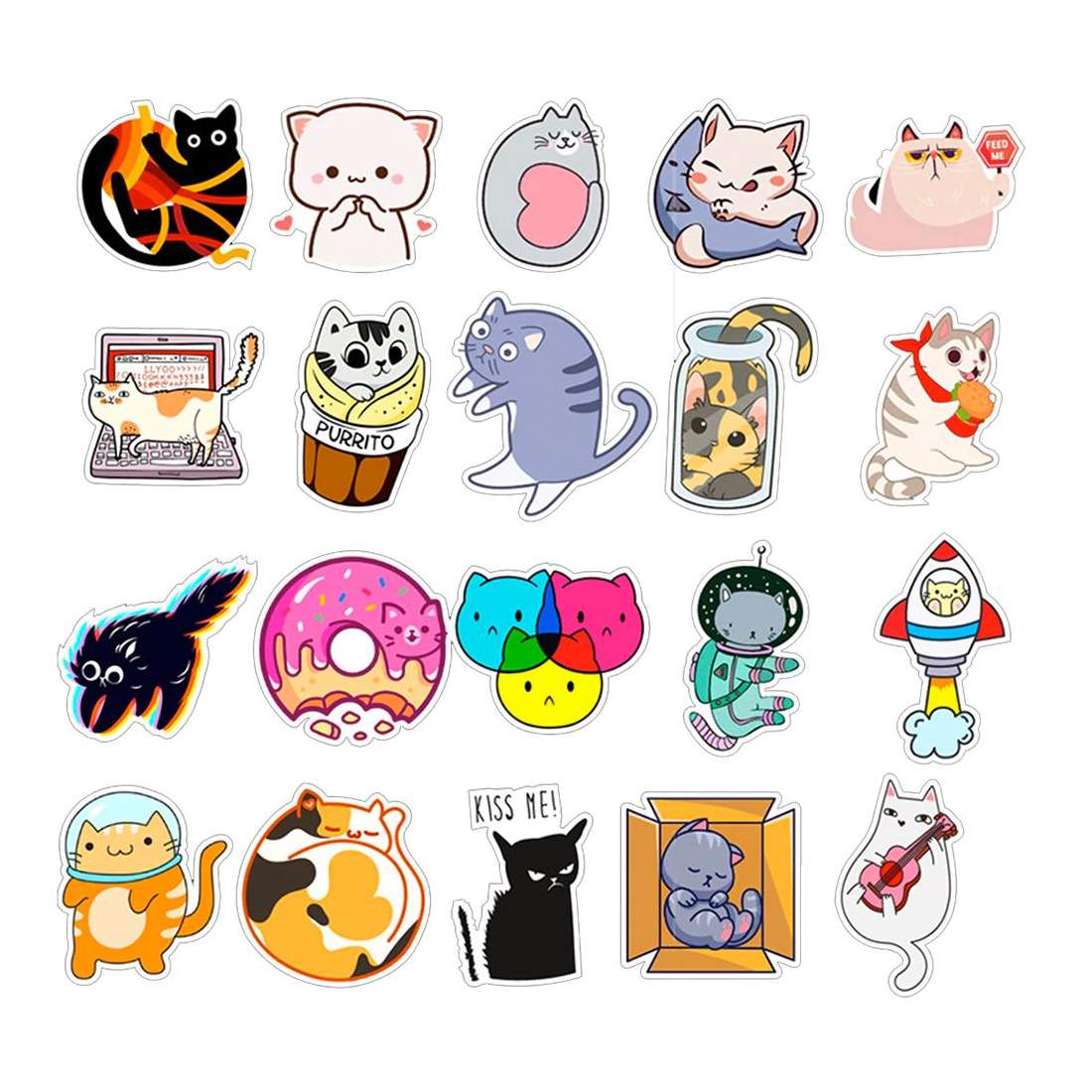 Pack of Stickers - Cartoon Cats | eStore