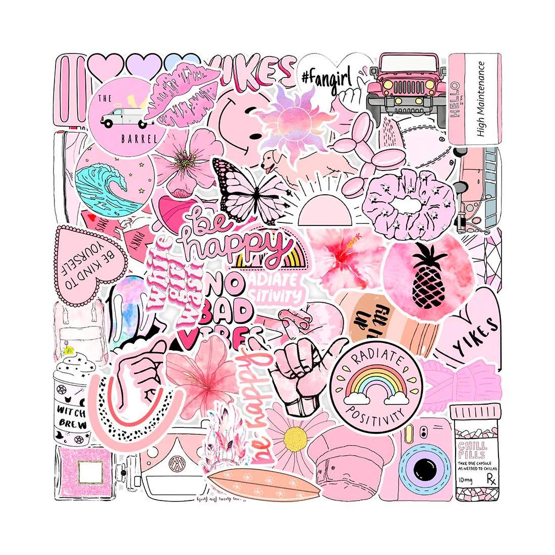 Pack of Stickers - Pink Mix 2