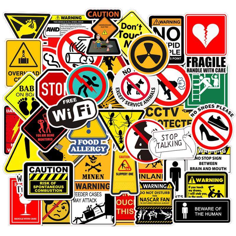 Pack of Stickers - Warning Signs | eStore