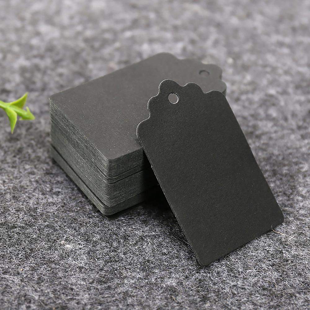 100x Paper Labels - Black