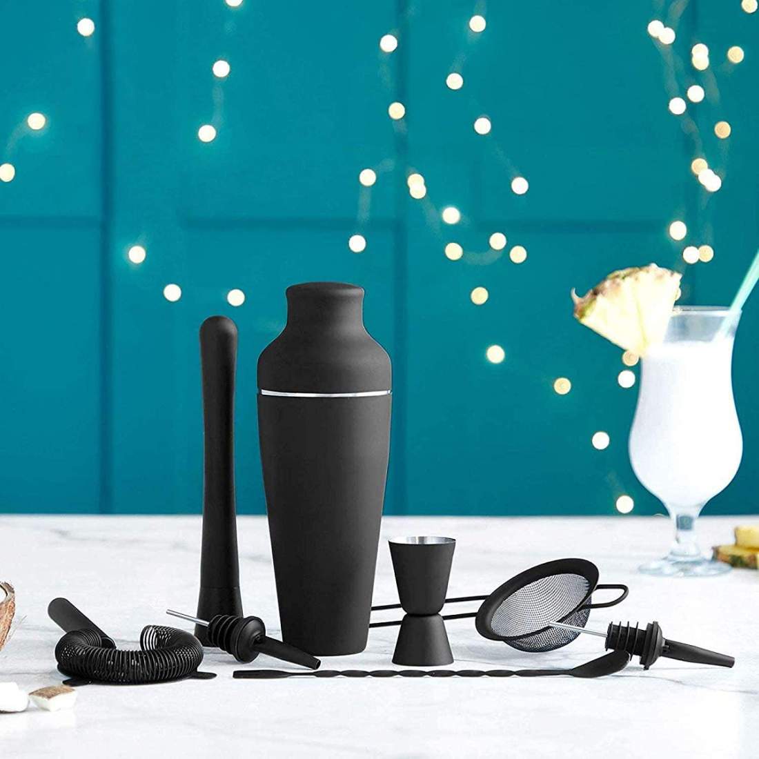 Cocktail Shaker Set, 8 Parts - Matte Black | eStore