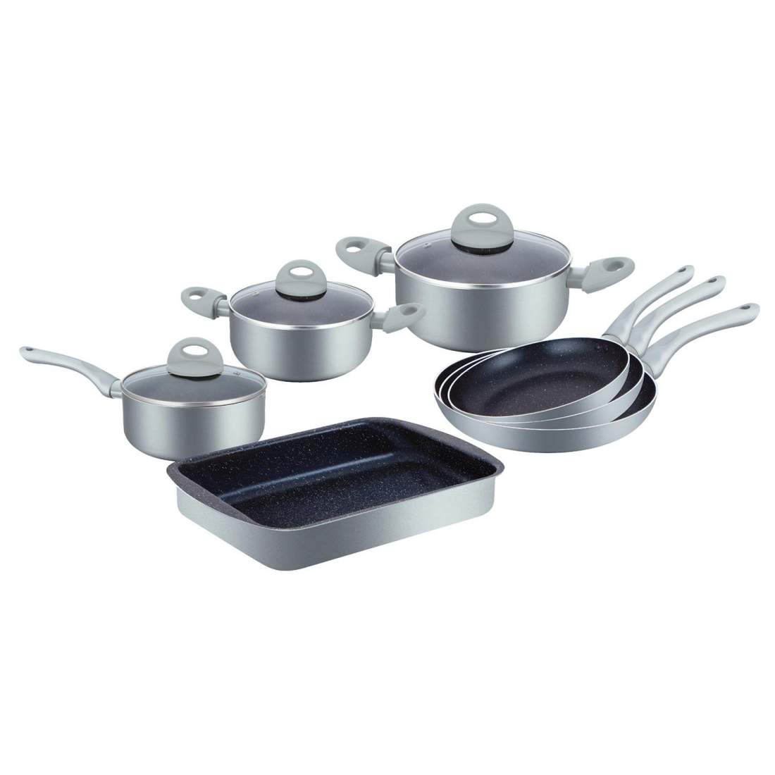 Set of Cookware, 10 Parts - Silver