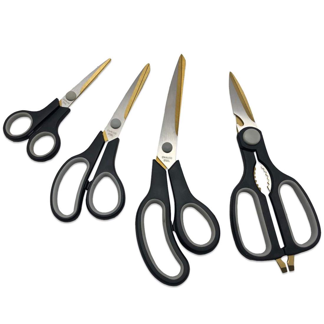 4x Scissors with Titanium coating