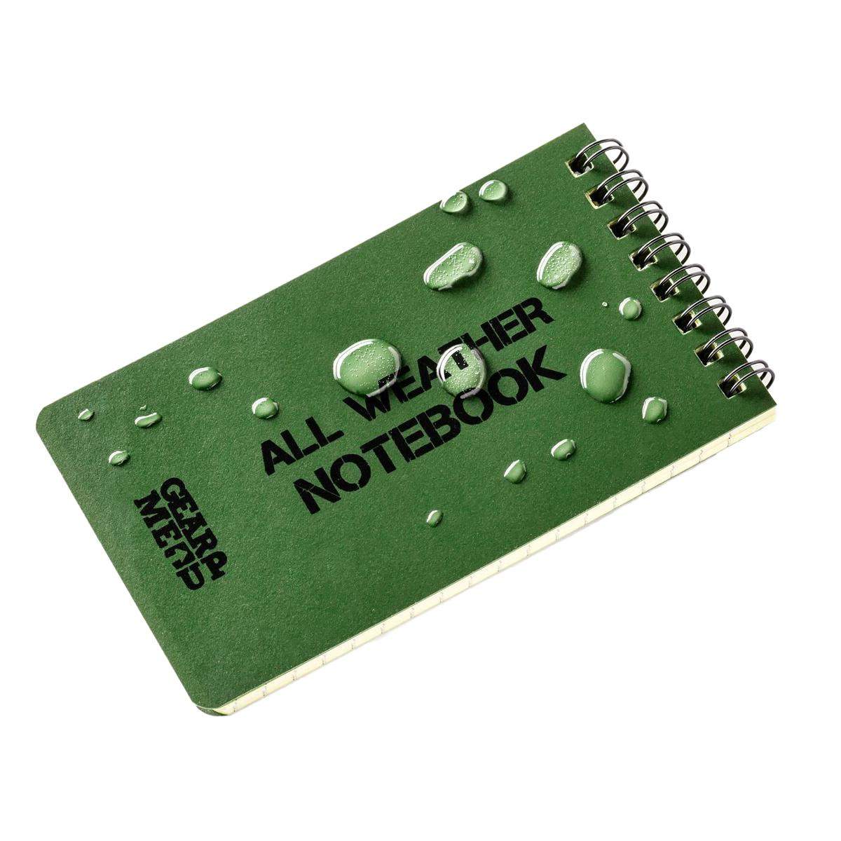Waterproof Notebook - Green