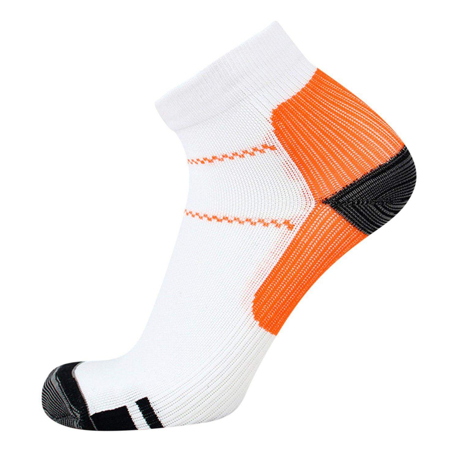 Unisex Ankle Socks with Compression - L / XL - Orange