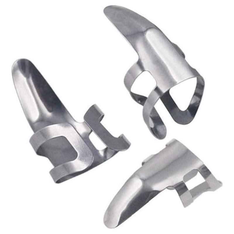 3x Finger Plectrum for Guitar - Stainless Steel | eStore
