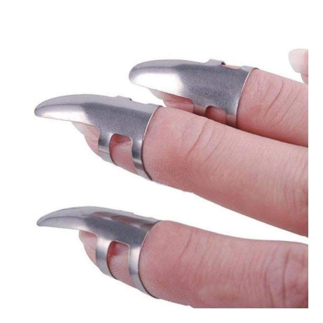 3x Finger Plectrum for Guitar - Stainless Steel | eStore